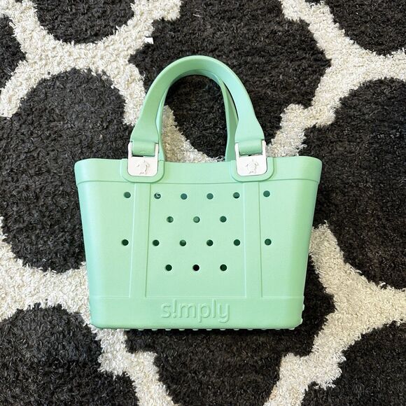 Simply Southern | Bags | Simply Southern Bogg Bag Mini Seafoam Aqua Green Rubber Tote Beach ...